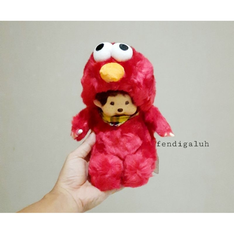 Jual Monchhichi Costum Elmo Original Size 20 cm/ Boneka Monchichi ...