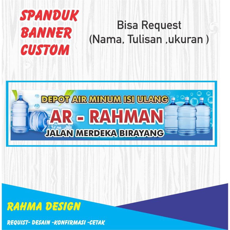 Jual BANNER SPANDUK DEPOT AIR MINUM ISI ULANG GALON | Shopee Indonesia
