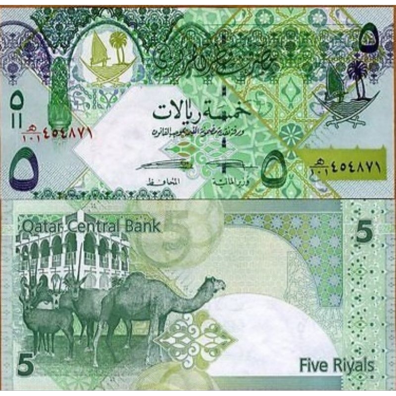Jual Koleksi Qatar Riyal Pecahan 5 Riyal Old Series Original | Shopee ...
