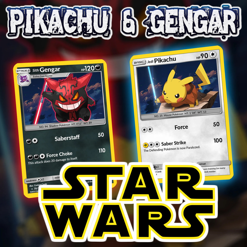 Jual KARTU POKEMON TCG HOLOGRAM PIKACHU GENGAR SPECIAL STAR WARS ...