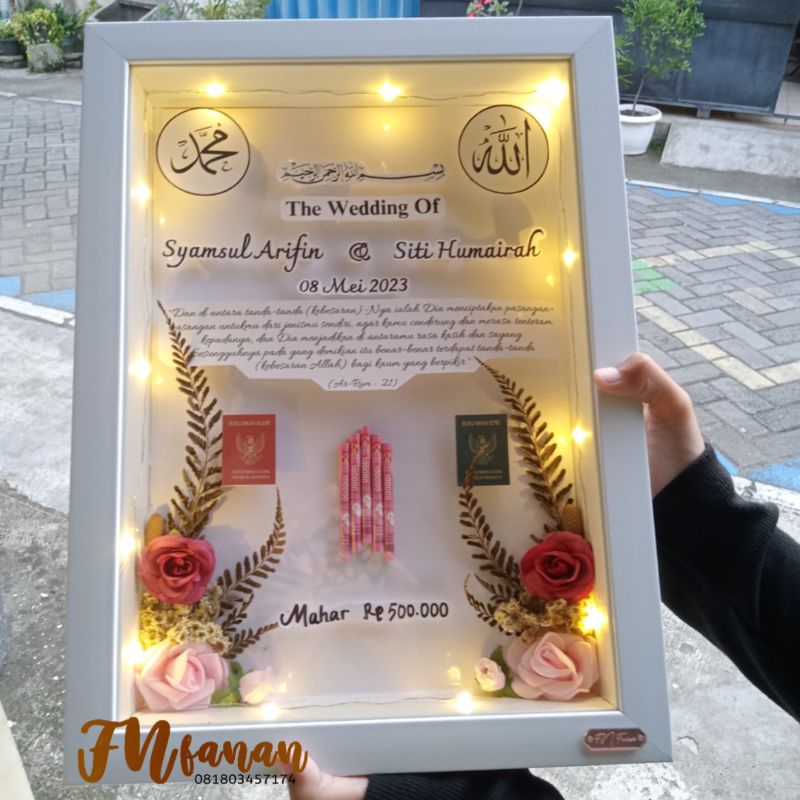Jual Mahar | Mahar Pernikahan| Bingkai Mahar Pernikahan 3D Murah ...