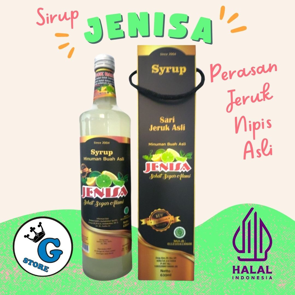 Jual JENISA SIRUP SYRUP 620 ML JENIPER SIRUP SYRUP SARI PERASAN JERUK ...