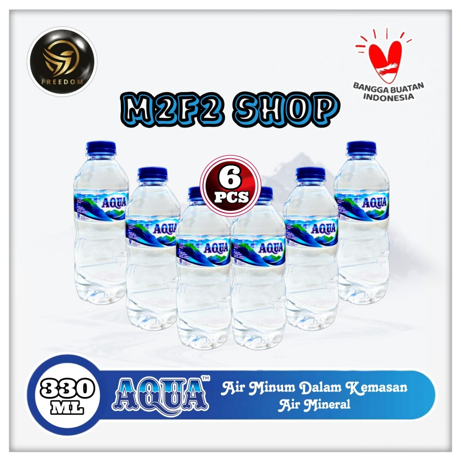 Jual Air Mineral Aqua Botol Mini Pet - 330 ml (Kemasan 6 Pcs) | Shopee Indonesia