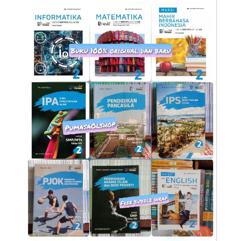 Jual BUKU PAKET PELAJARAN UNTUK SMP/MTS KELAS 8 KURIKULUM MERDEKA ...