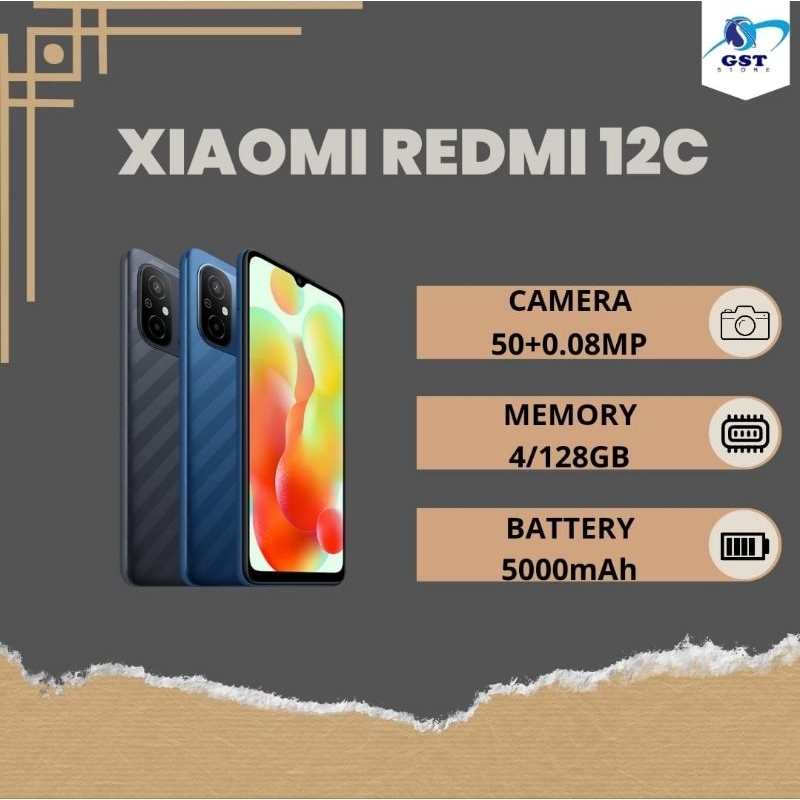 Jual HP XIAOMI REDMI 12C 4/128 BERGARANSI RESMI 1 TAHUN | Shopee Indonesia