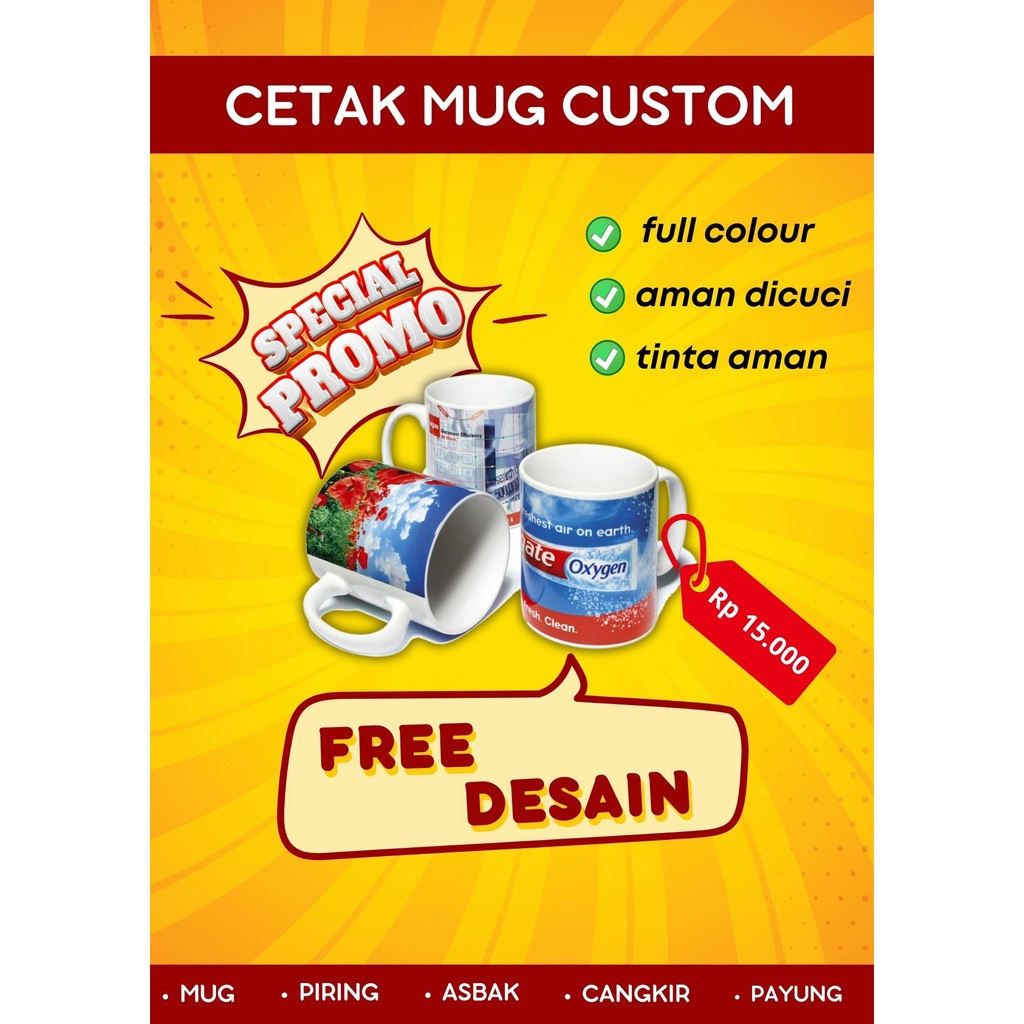 Jual CETAK MUG CUSTOM | Shopee Indonesia