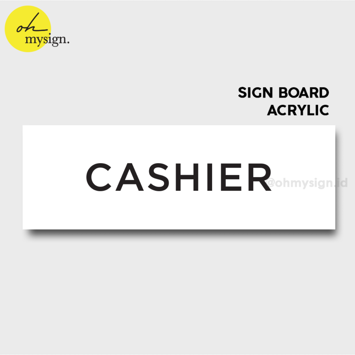 Jual Sign Board Kasir Signage Cashier Papan Akrilik Cashier Sign ...