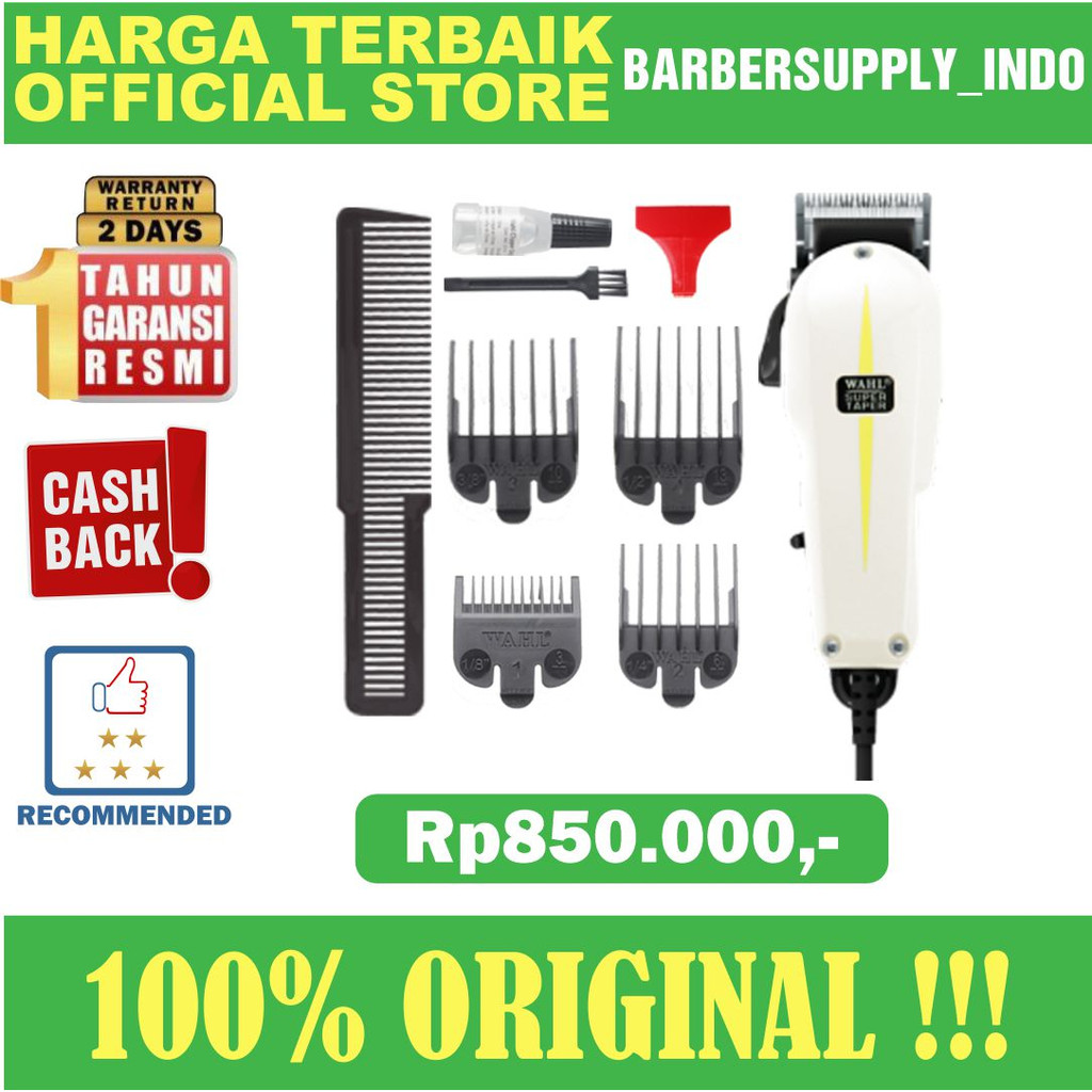 Jual Wahl Super Taper COMPLETE ORIGINAL Alat Cukur Super Taper Lengkap ...