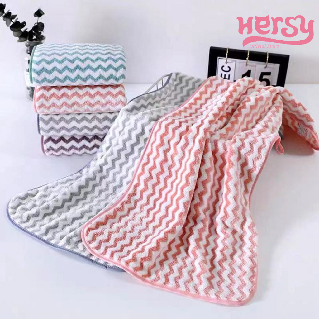 Jual HERSY OFFICIALSTORE - Handuk Microfiber Mandi Dewasa Unisex Motif ...