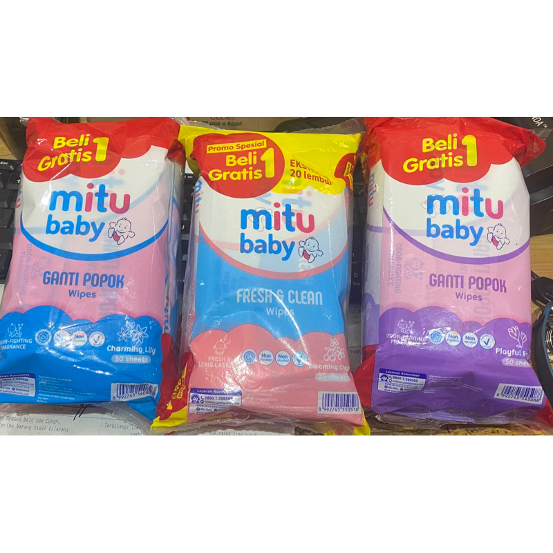 Jual Tisu basah mitu 50 sheet beli1 gratis 1 | Shopee Indonesia