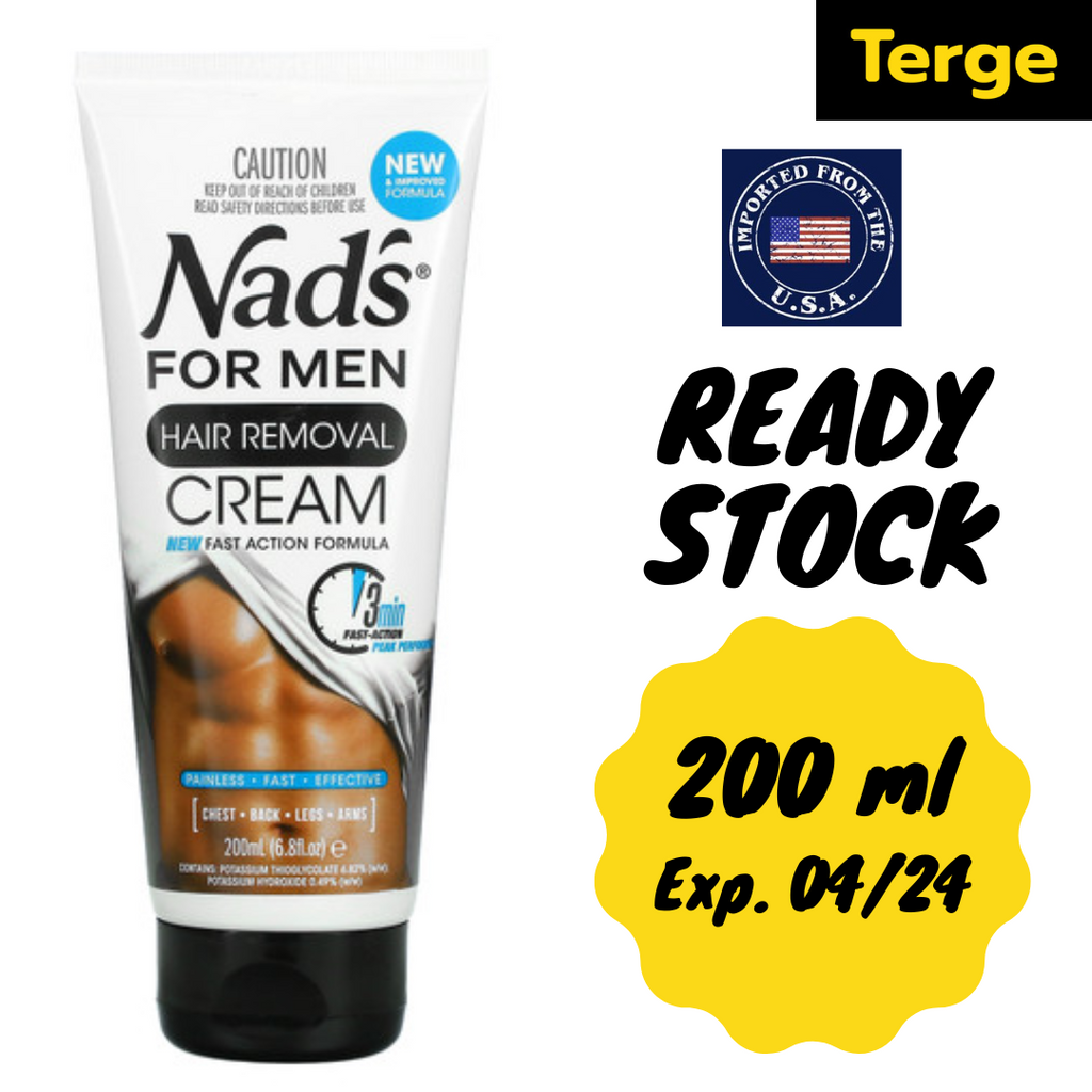 Jual ORI USA Nad's Nads For Men Hair Removal Cream 200 ml | Shopee ...