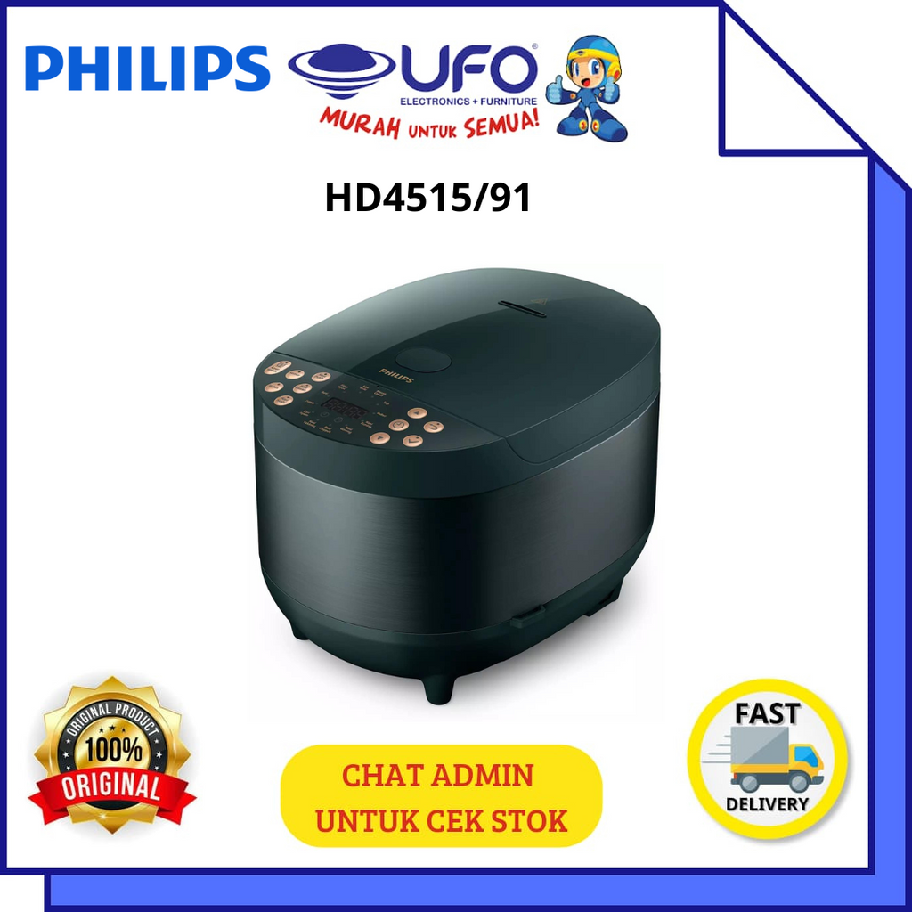 Jual PHILIPS HD4515/91 DIGITAL RICE COOKER 1.8 LITER- HIJAU TUA ...
