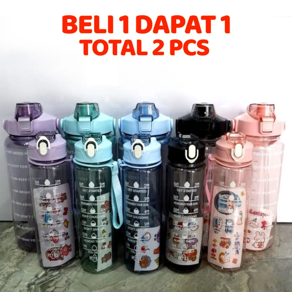 Jual [ Beli 1 Gratis 1 ] Botol Air Minum Kapasitas Besar 2L Botol ...