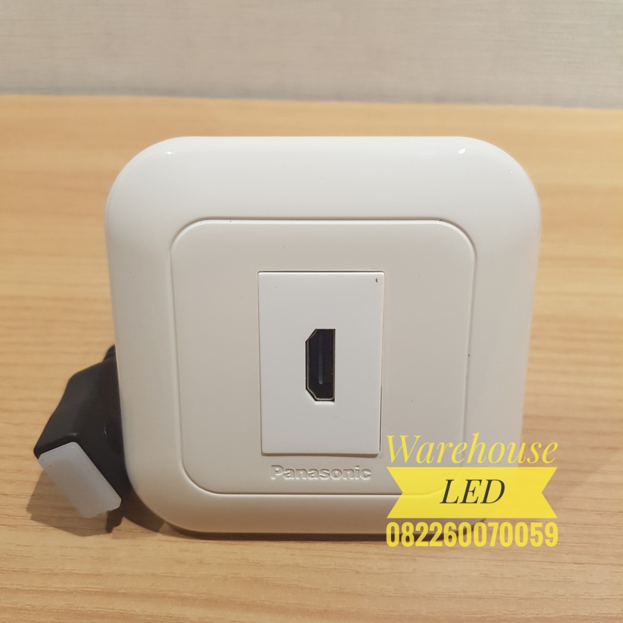 Jual MODUL SAKLAR OUTLET HDMI NON CABLE + FRAME PANASONIC PUTIH KOMPLIT ...