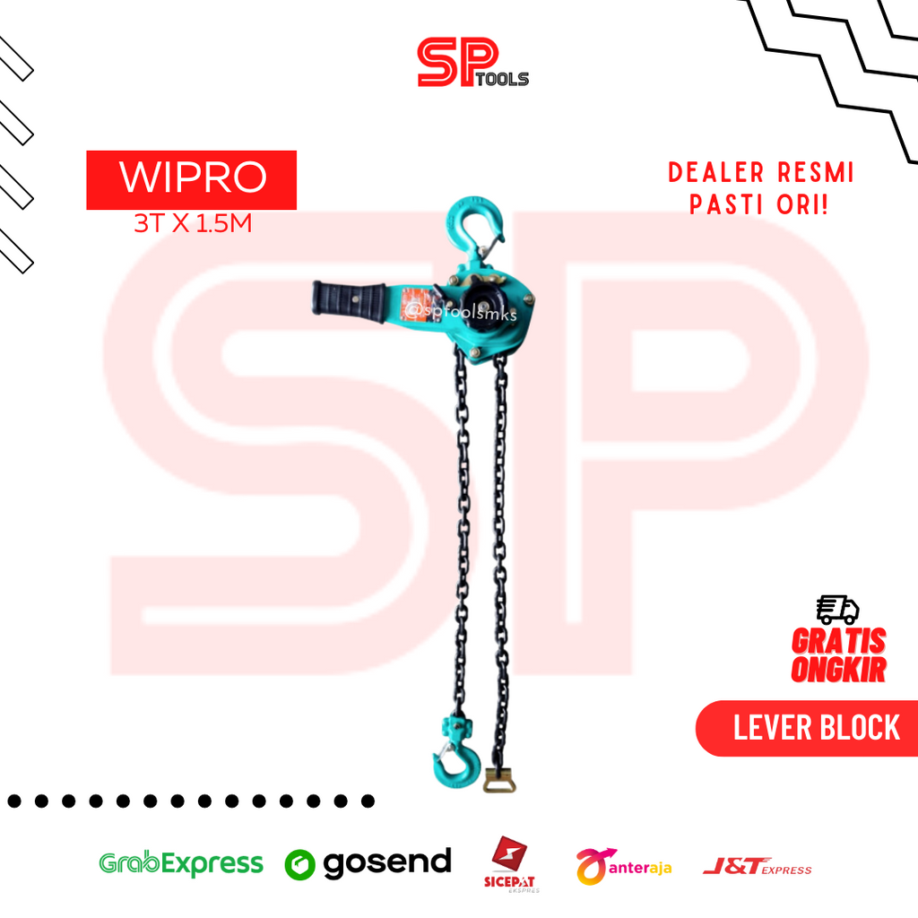 Jual LEVER BLOCK LEVEL HOIST KATROL 1.5 TON X 3 METER / 1.5T X 3M WIPRO ...