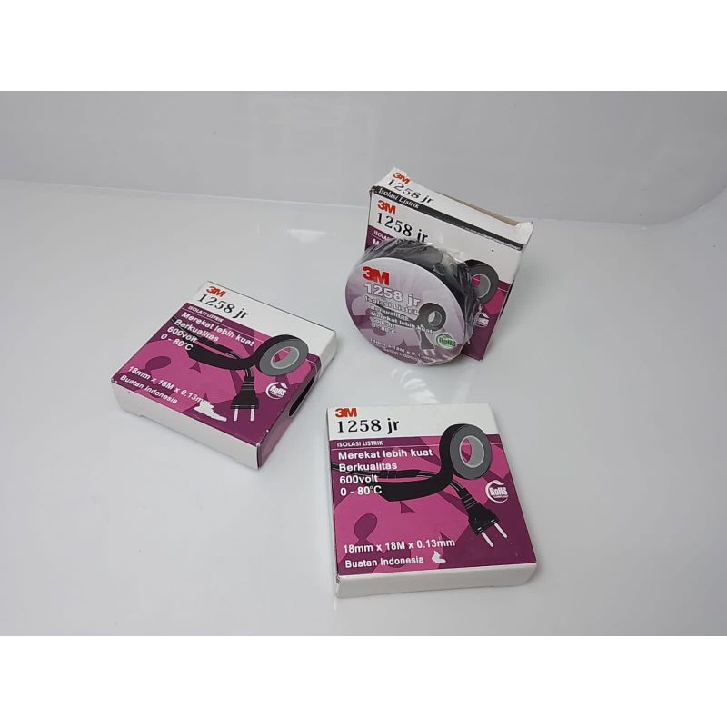 Jual SELOTIP 3M LAKBAN ISOLASI KABEL LISTRIK WARNA HITAM SCOTCH TAPE ...