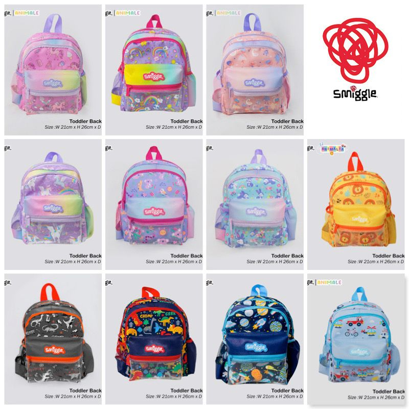 Jual SMIGGLE ANIMALE 2023 BACKPACKS SMALL / Tas Anak Mika / toddler ...