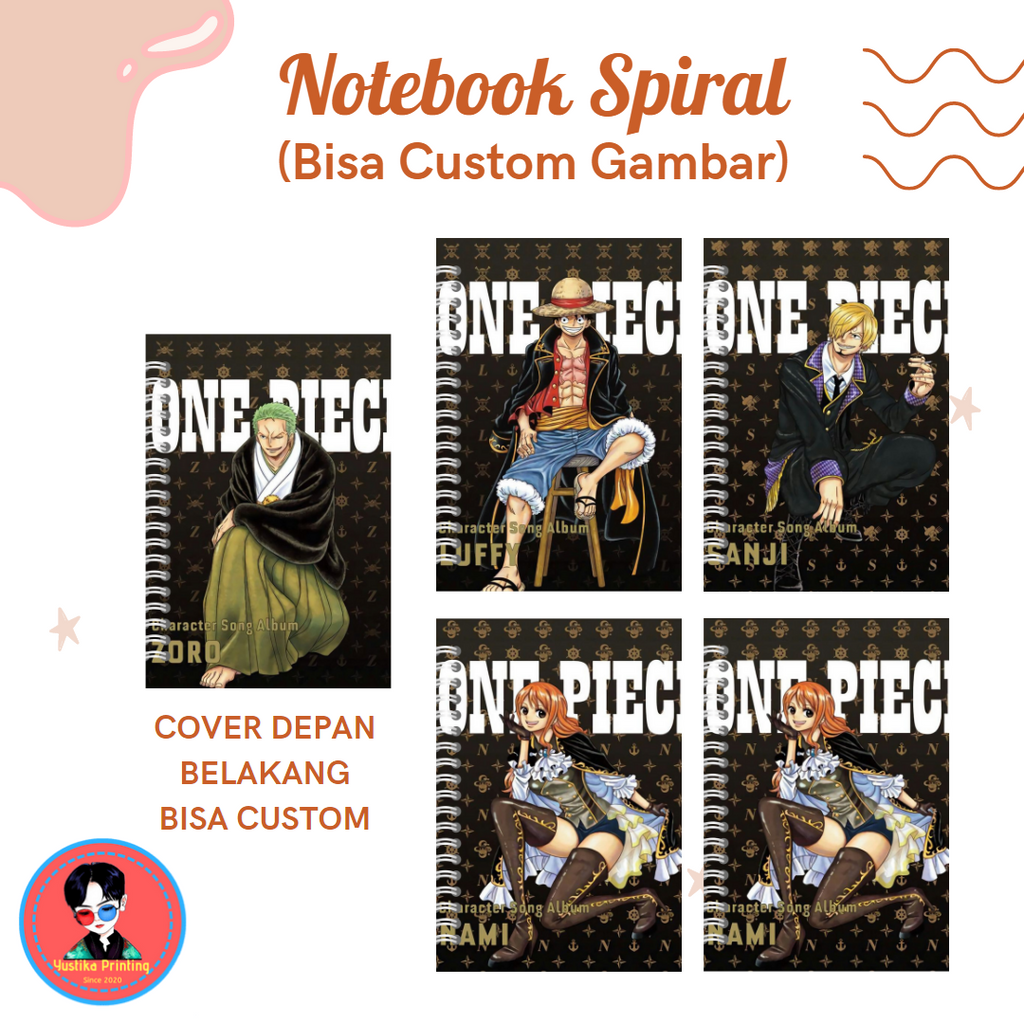 Jual notebook spiral one piece anime - bisa request gambar lain ...
