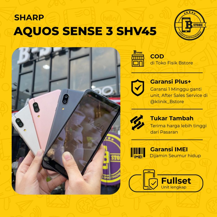 Jual Sharp Aquos Sense 3 SHV45 AU - BATANGAN - RAM 4GB / 64GB - WIFI ONLY | Shopee Indonesia