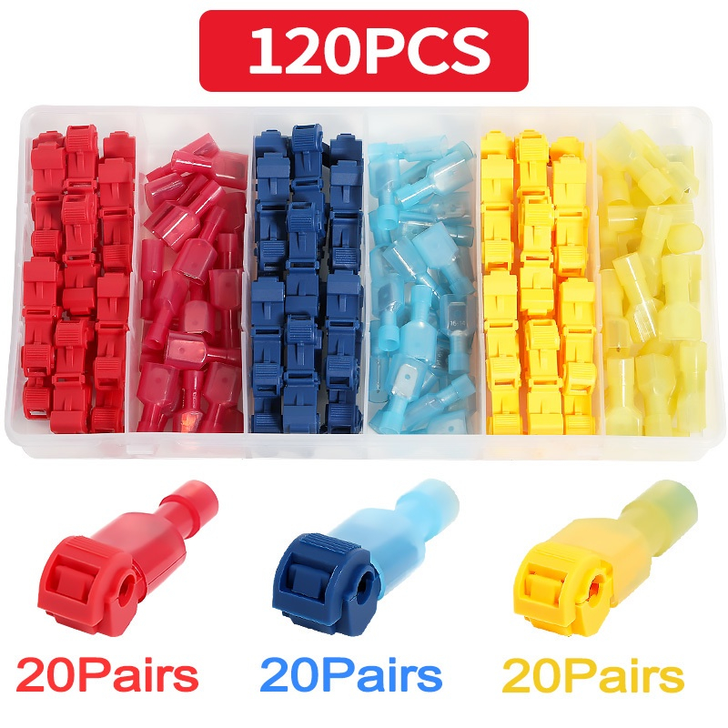 Jual 50PCS konektor kabel T jumper T-Tap connector terminal lock quick ...