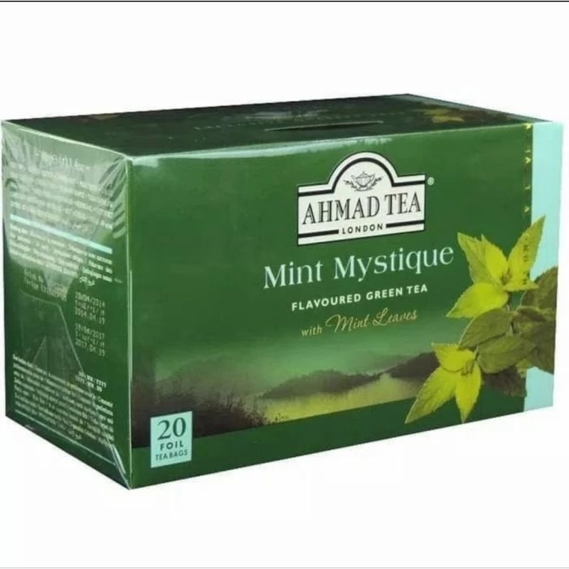 Jual BOX Ahmad Tea London Green Tea MINT MYSTIQUE 20 Tea Bags Teh Hijau ...