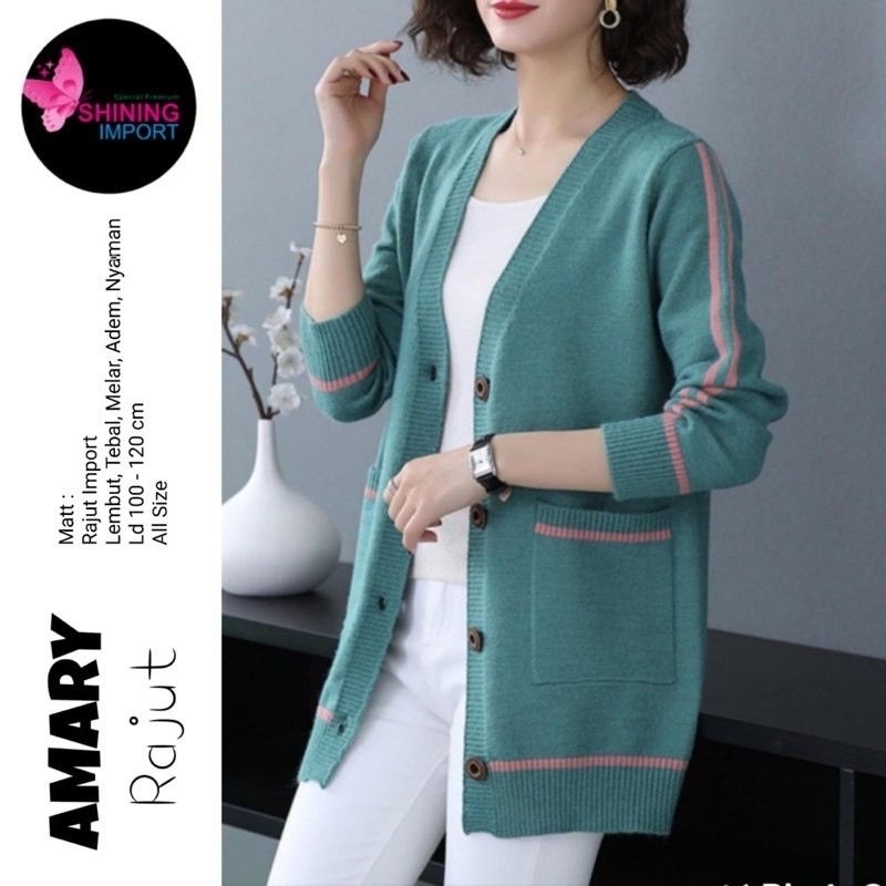Jual Cardigan wanita rajut import korean style Kardigan rajut premium super best seller Amary ...