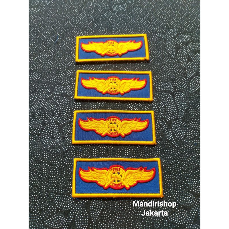 Jual LOGO WING FIGHTER BORDIR TIMBUL PEMADAM DAMKAR ECER SATUAN ...