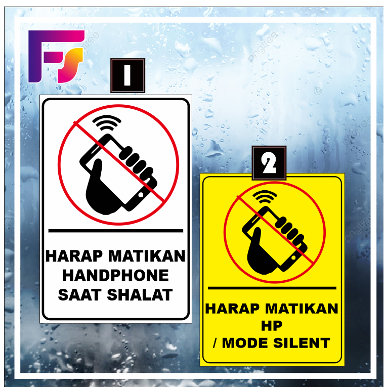 Jual stiker anti air Harap matikan hp/mode silent | Shopee Indonesia