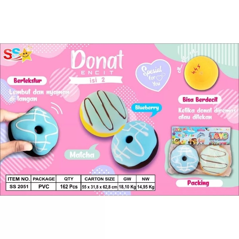 Jual mainan donat pencet bunyi encet suara isi 2pcs | Shopee Indonesia
