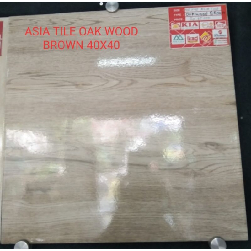 Jual KERAMIK ASIA TILE OAK WOOD BROWN 40X40 | Shopee Indonesia