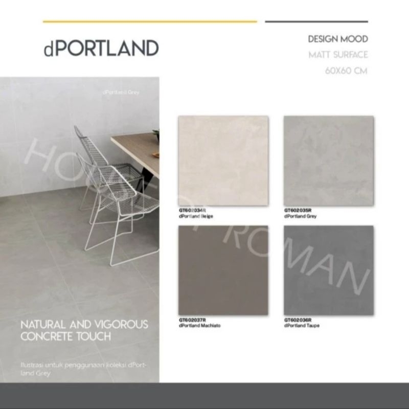 Jual Roman Granit 60x60 dPortland Series (Design Mood) / Granit Lantai ...
