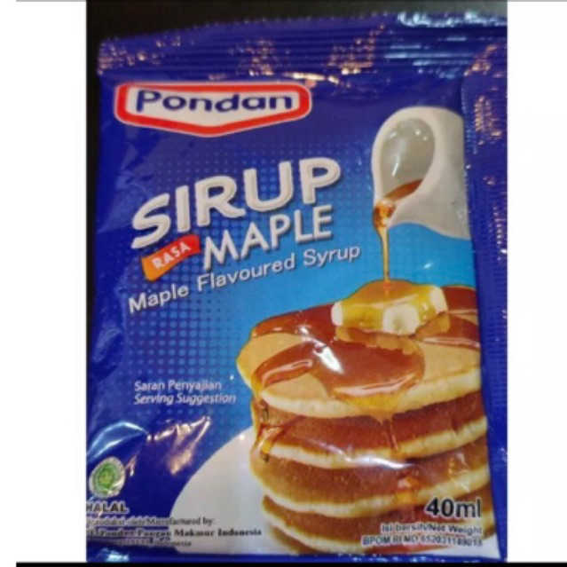 Jual pondan maple sirup kemasan 40ml | Shopee Indonesia