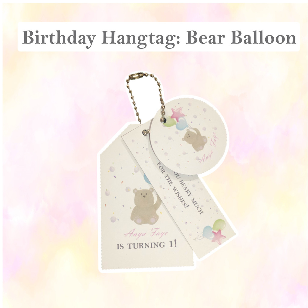 Jual Hangtag Souvenir / Birthday Ulang Tahun Anak Tema Bear | Shopee ...