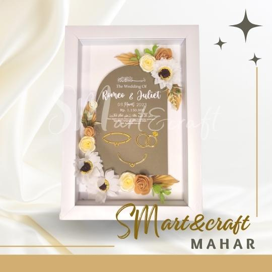 Jual Uk 24x34 Mahar Pernikahan | Bingkai Mahar pernikahan 3d | Custom ...