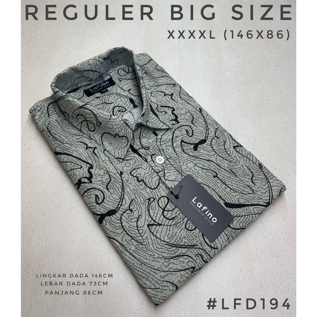 Jual Best Seller!! LAFINO (XXXXL) -4XL- KEMEJA / HEM JUMBO BIG SIZE PENDEK CORAK / KEMEJA MOTIF ...