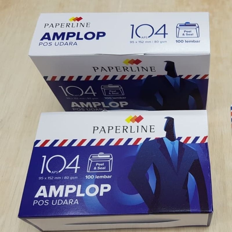 Jual amplop putih no 104 airmail isi 100 pcs merk paperline | Shopee Indonesia