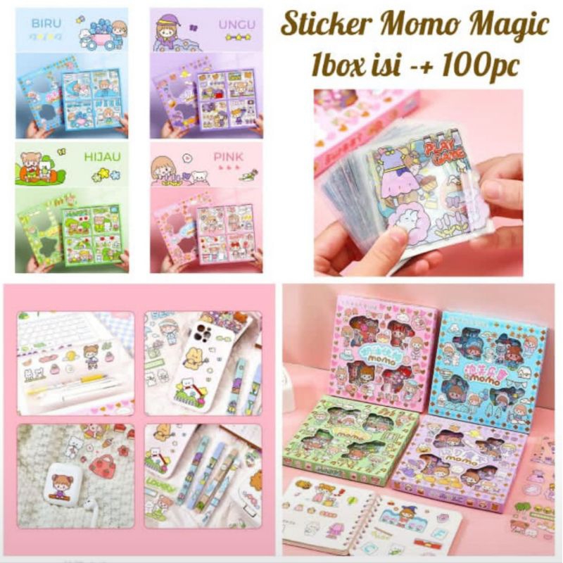 Jual Stiker Momo 1 box isi 100pcs Sticker Momo Kartun Korea Sticker ...