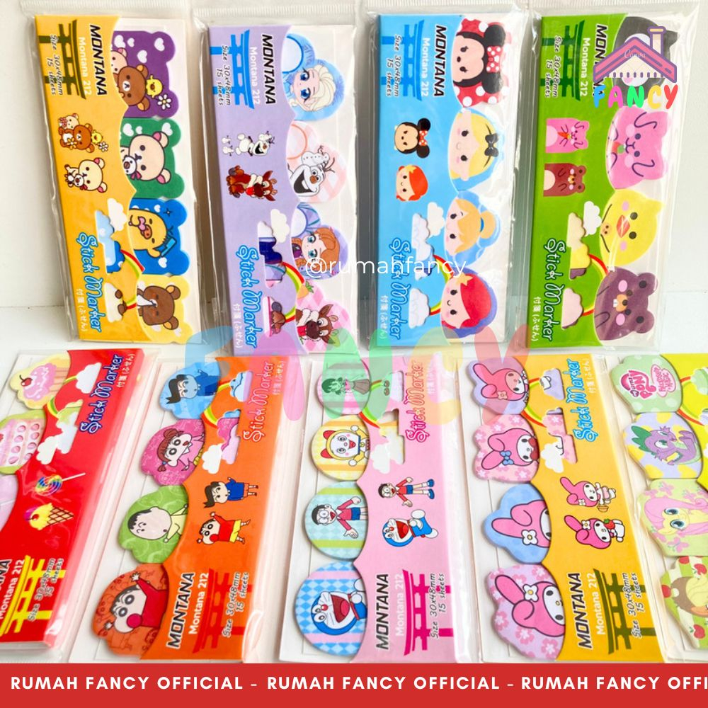 Jual STICKY NOTE Kertas / Sticky Note Plastik Motif Karakter/ Post it ...