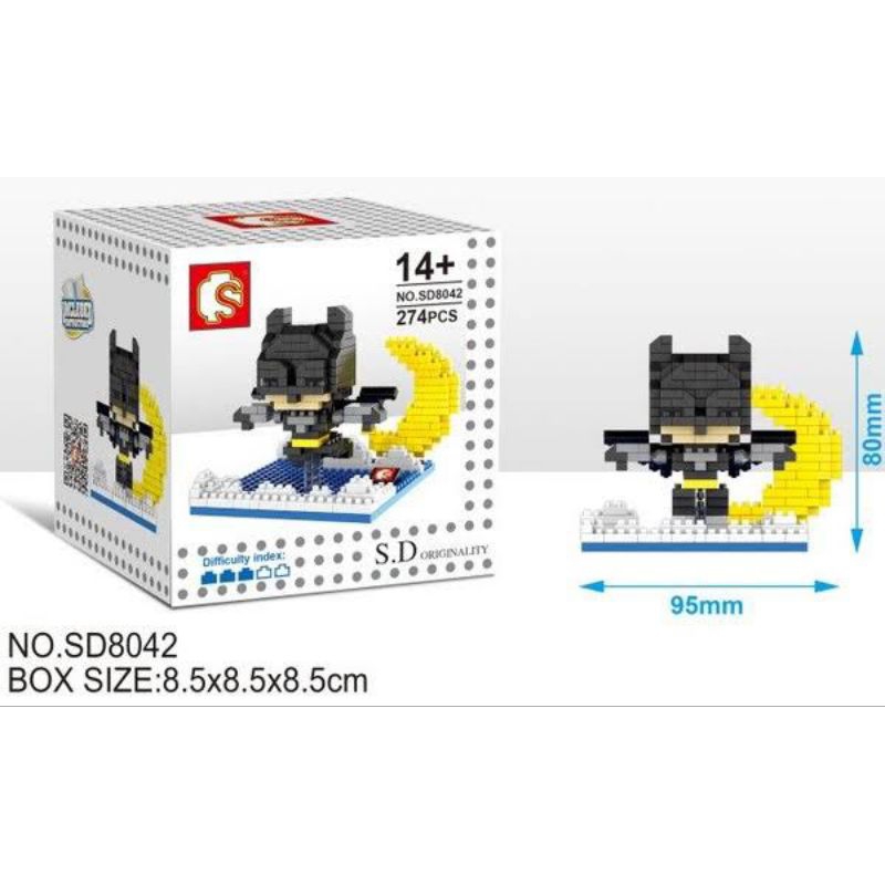 Jual MAINAN EDUKASI ANAK MODEL BRICKS NANOBLOCK SUPERMAN OF BATMAN ...