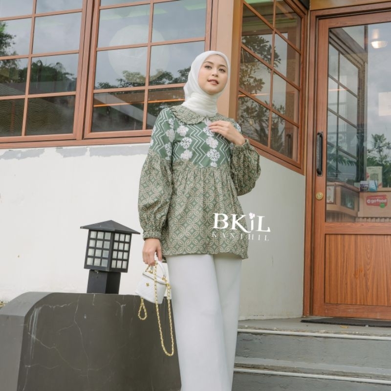 Jual KANTHIL Batik Kerja Blus Amarilis | Shopee Indonesia
