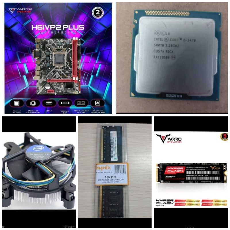 Jual Paket Processor Intel Core i5 3470 Gen 3 LGA 1155 RAM DDR3 8GB ...