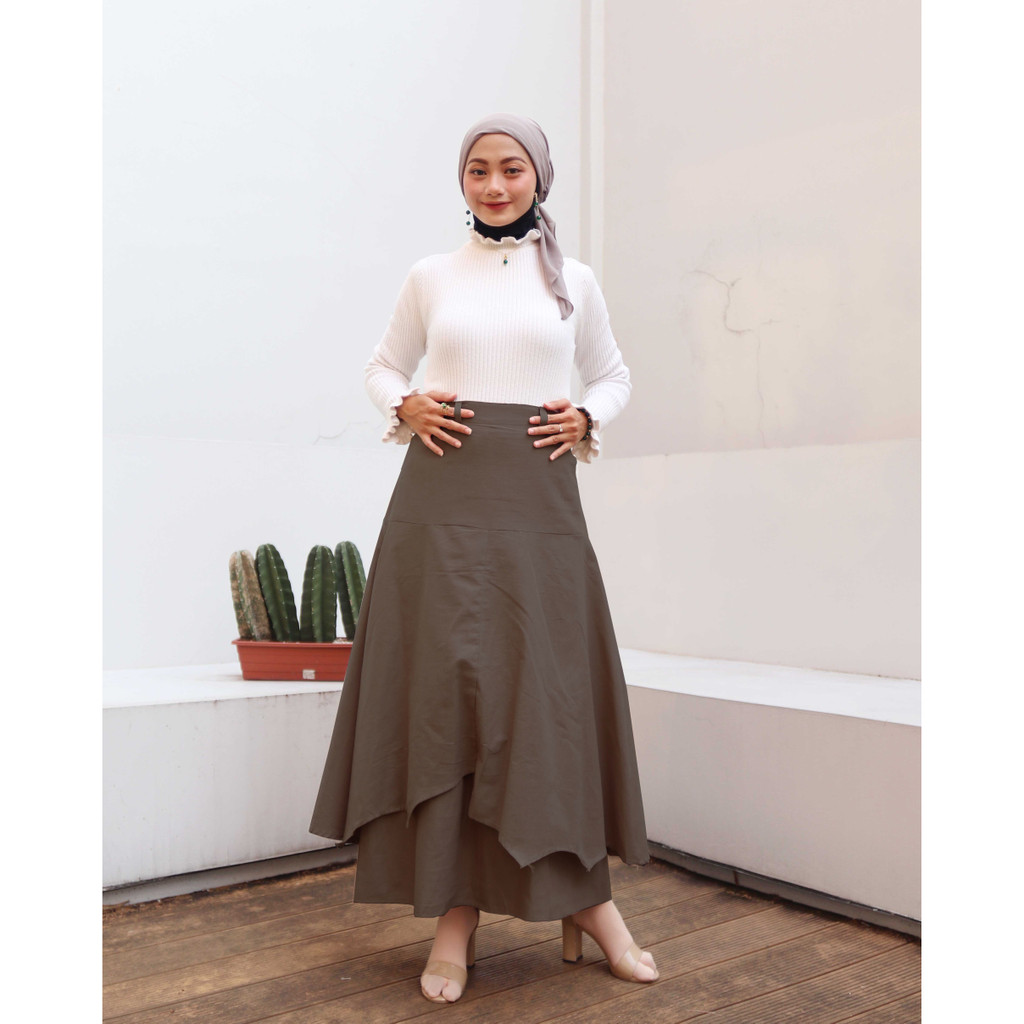 Jual Rok Korea Layer Rok Maxi Wanita Mrs6 | Shopee Indonesia