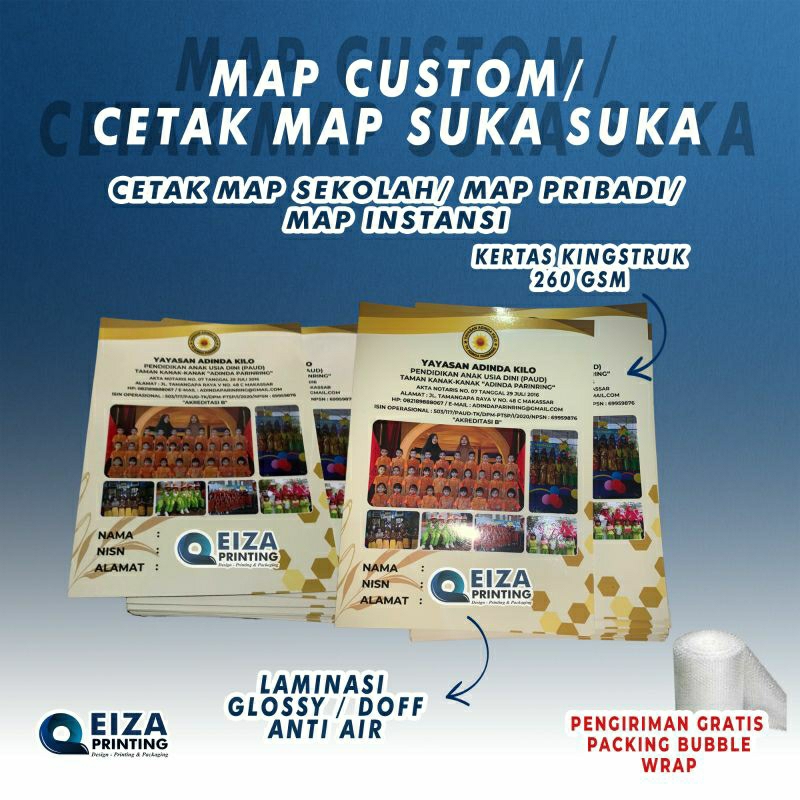 Jual Cetak Map Custom / Cetak Sampul Buku / Jilid Buku | Shopee Indonesia