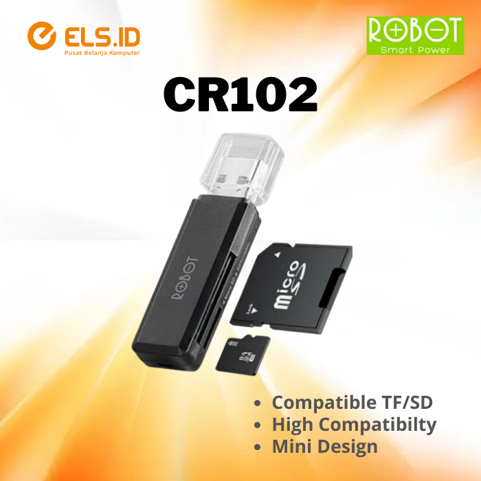 Jual Card Reader Robot CR102 USB 3.0 Dual Slot Card TF/SD | Shopee ...