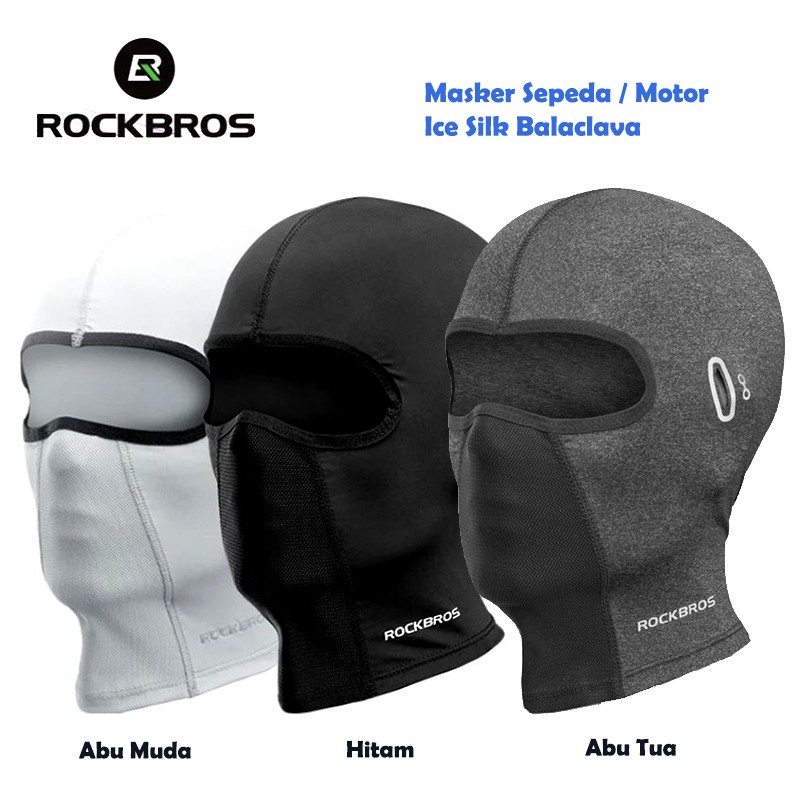 Jual Rockbros LF8065 Masker Baff Motor Sepeda Ice Silk Balaclava Face ...