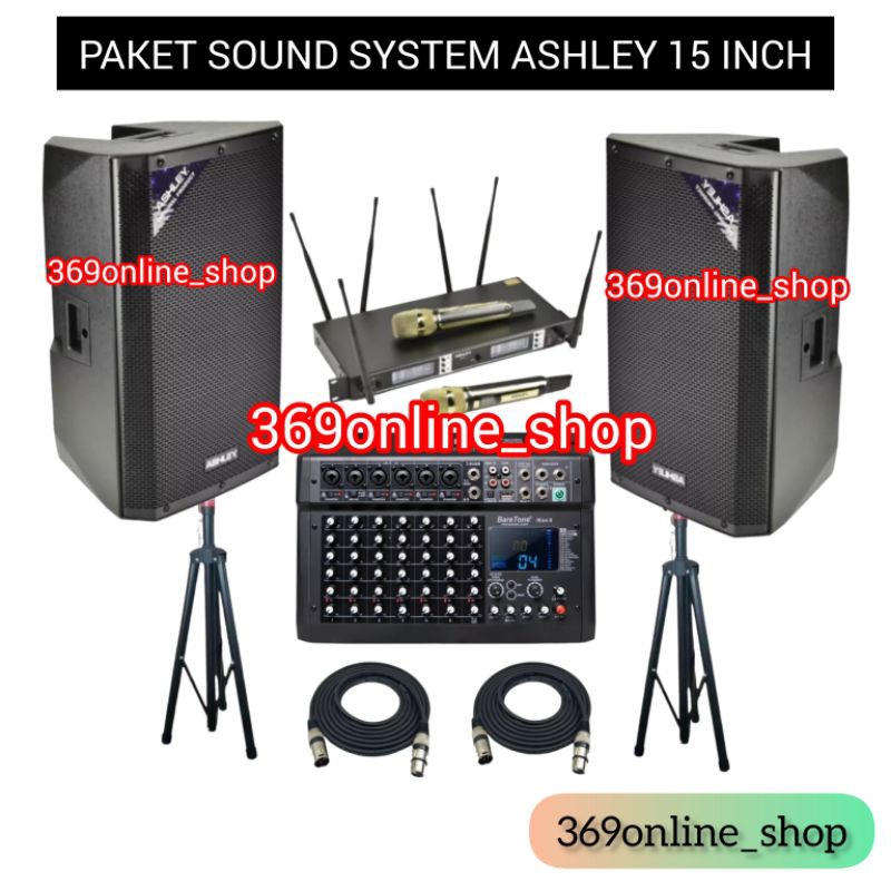 Jual Paket Sound system 15 inch ASHLEY ACT 600 PRO - lengkap dengan ...