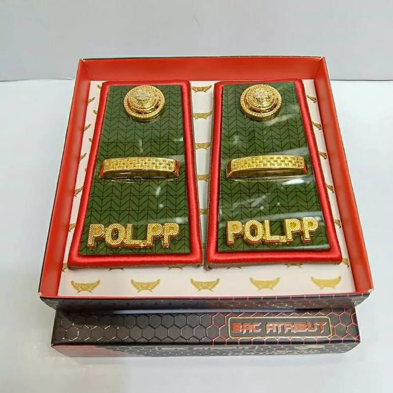 Jual Pangkat pdh Pol pp 3A Kancing Lis merah mika exclusive | Shopee ...