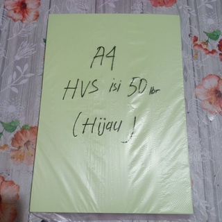 Jual Kertas HVS A4 Warna HIJAU Eceran Isi 50 Lembar / Paper Fotocopy ...