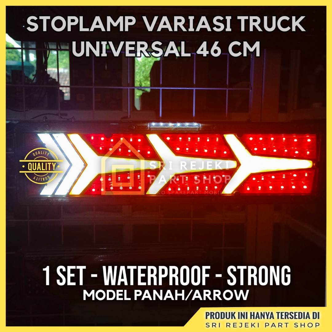 Jual Running Stop Lamp Variasi Truk Model Lamborghini Panah 12 24 Volt ...