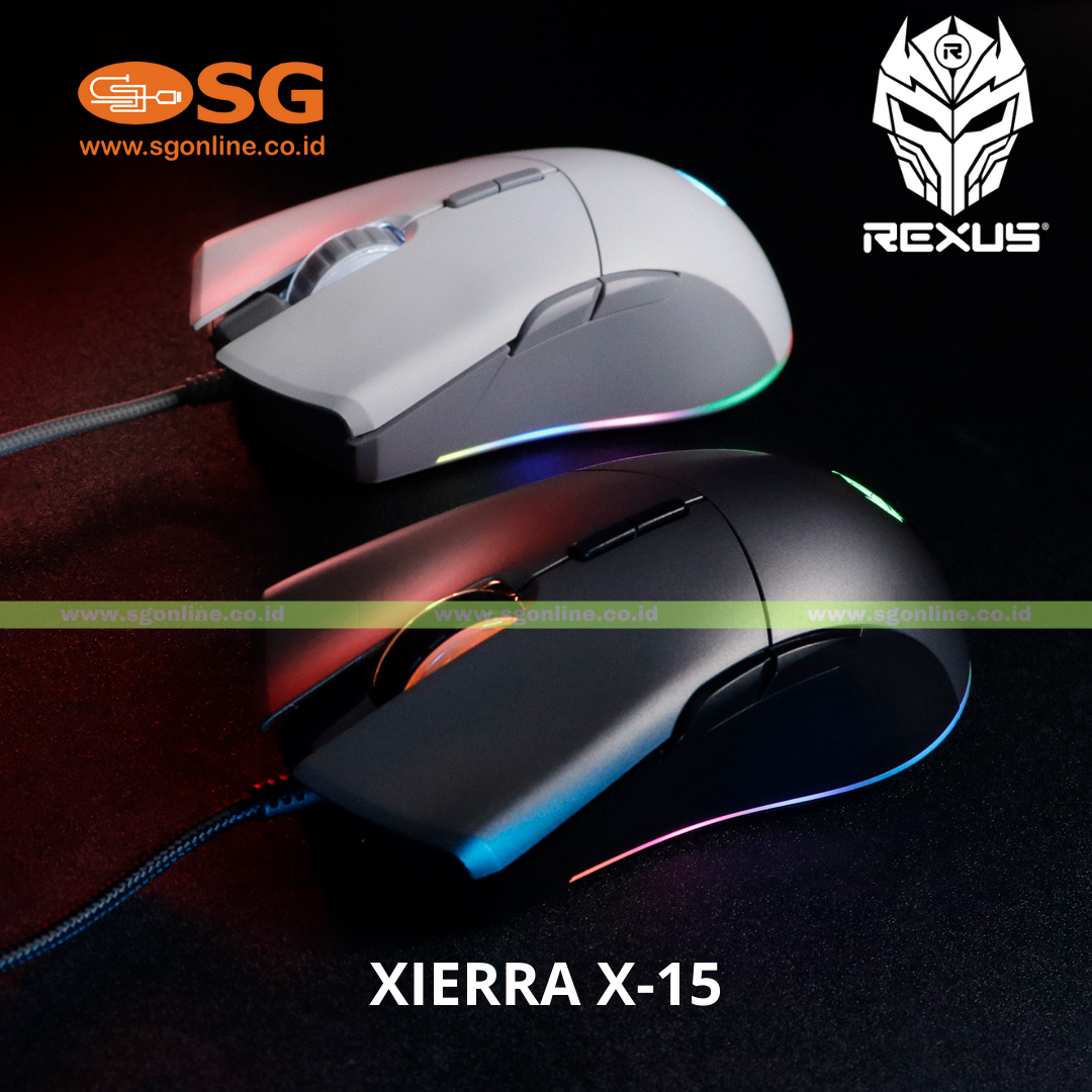 Jual MOUSE GAMING REXUS XIERRA X-15 - PROGRAMABLE USB GAMING MOUSE ...